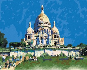 zuty zuty - malování podle čísel - sacre coeur v paříži, 40x50 cm, plátno+rám
