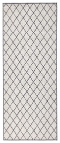 Šedo-krémový venkovní koberec NORTHRUGS Malaga, 80 x 250 cm