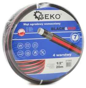 Zahradní hadice vyztužená BLACK&RED 1/2" 50m na vodu 4-vrstvá GEKO