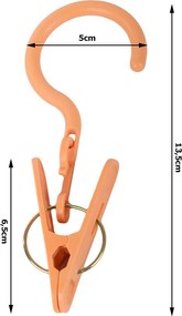 Verk Group Klip s háčkem sada 3 kusů klipů na sušení prádla