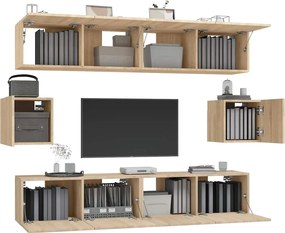 6dílný set TV skříněk dub sonoma kompozitní dřevo 3114360
