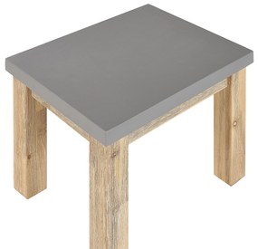 Zahradní židle z betonu a akátového dřeva šedá OSTUNI Beliani