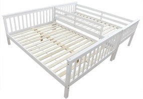 Patrová rozložitelná postel 90/140x200, bílá, BAGIRA Kondela 0000207781