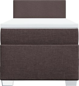 Box spring postel s matrací tmavě hnědá 90x200 cm textil 3288067