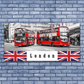 akrylový obraz Londýn Autobus Umění 120x60 cm