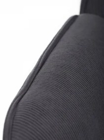 Křeslo ušák potah šedá manšestrová látka dřevěné nohy masiv AK-314 GREY2
