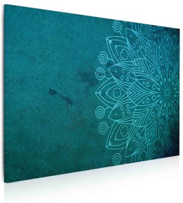 Malvis ® Obraz Kamenná modrozelená mandala Velikost: 120x80 cm