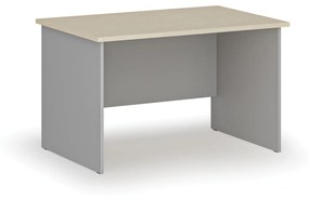 Kancelářský psací stůl rovný PRIMO GRAY, 1200 x 800 mm, šedá/bříza