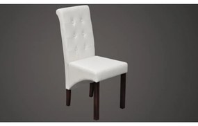 Jídelní židle 2 ks bílé umělá kůže - Default Title