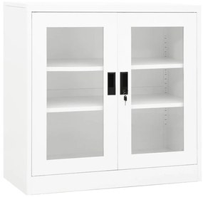 335930 vidaXL Kancelářská skříň bílá 90 x 40 x 90 cm ocel