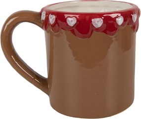 Hnědý hrnek perníček Gingerbread Man - 14*10*10 cm / 375 ml