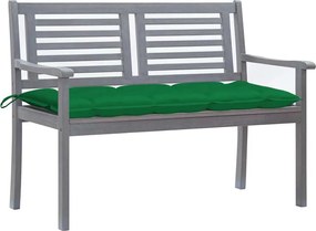 vidaXL 2místná zahradní lavice s poduškou 120 cm eukalyptus [3061041] Barva: Béžová