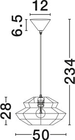 Provazové závěsné svítidlo v přírodní barvě ø 50 cm Nua – Nova Luce