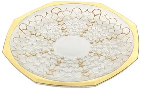 KŘISTÁLOVÝ PODNOS BOHEMIA PRESTIGE ARABESQUE GOLD 300MM