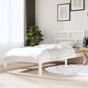 vidaXL Rám postele masivní dřevo 90 x 190 cm Single [3101185] Barva: Bílá