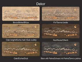 Li-Go "Dub v kruhu" světelný obraz 230V 70x70 cm provedení povrchu: bříza