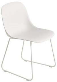 Muuto Židle Fiber Side Chair Sled Base, natural white