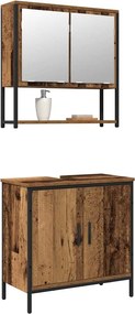 Sada koupelnového nábytku 2 ks Hnědá 60 x 30 x 60 cm 3334322