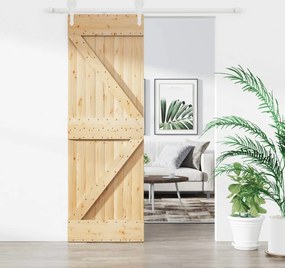 vidaXL Posuvné dveře s kováním 70 x 210 cm masivní borové dřevo [3203211]