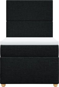 Box spring postel s matrací černá 90x190 cm textil 3293430