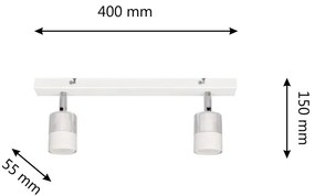 LED Bodové svítidlo TUBSSON 2xGU10/4,8W/230V bílá/lesklý chrom