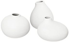 BLOMUS Vázy porcelánové bíle 3 ks 9cm, 7cm, 6,5cm nona
