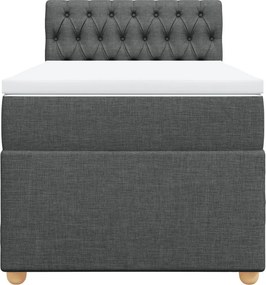 Box spring postel s matrací tmavě šedá 100 x 200 cm textil 3288899