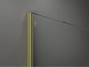 Mexen Kioto, sprchová zástěny typ Walk-In 60 x 200 cm, 8mm čiré sklo, zlatý matný profil, 800-060-101-55-00