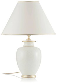 Stolní lampa Giardino Craclee v bílé, Ø 40 cm