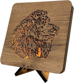 Li-Go "Pudl" lampa 19x19 cm provedení povrchu: ořech