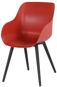 Jídelní židle Hartman SOPHIE Studio Organic s alu podnoží Sophie, Vulcano Red