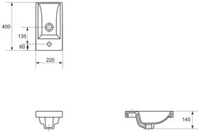 Cersanit Set 887 skříňka lara s umyvadlem como 40 ořech dsm (S801-188-DSM)