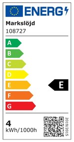 Teplá LED filamentová žárovka E27, 4 W Lines – Markslöjd