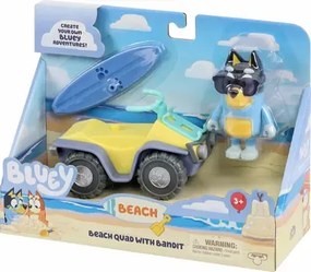 MOOSE Bluey Bandit s plážovou čtyřkolkou / Figurka a vozidlo / od 3 le