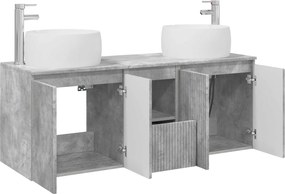 Sada koupelnových skříněk 3 ks Betonově šedá 3405720