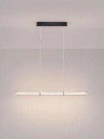 Matně černé/v matně stříbrné barvě kovové LED stmívatelné závěsné svítidlo se stínidlem z akrylového skla Pheme – Nova Luce