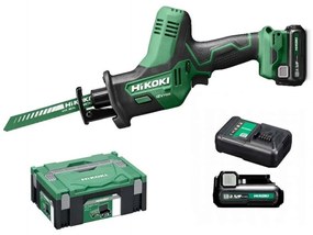 HiKOKI - 12V AKU mečová pila, 2x aku 2,5 Ah Li-Ion, nabíječka CR12DAWEZ