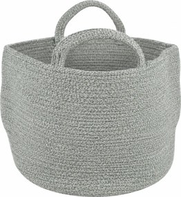 Úložný koš s uchy COTTON HAVEN 35x35 cm - více barev Barva: Šedozelená