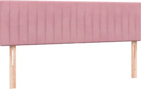 Box spring postel s matrací růžová 160x210 cm samet 3317702