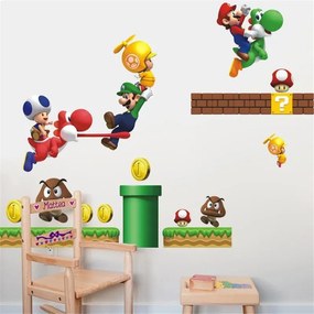 Živá Zeď Samolepka na zeď Super Mario Velikost: 72 x 60 cm