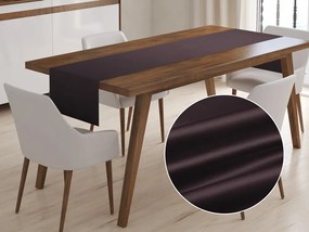 Biante Saténový běhoun na stůl polyesterový Satén LUX-019 Čokoládově hnědý 35x120 cm
