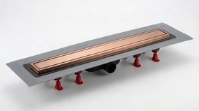 Sprchový žlab SAT Aurum 75 cm broušená růžová zlatá mat plný SATZLAB80BRG