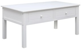 Konferenční stolek -dřevo - bílý | 100x50x45 cm