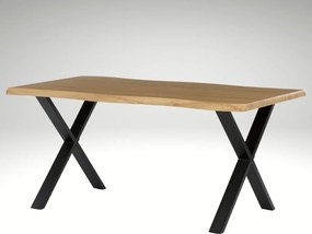 Vikio Jídelní set pro 4 osoby 160x90 cm dub noha X šedá židle VJS236-4S-S