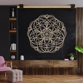 Elegantní dřevěná nástěnná dekorace mandala Mollis | SENTOP HDF0250
