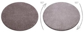 koberec kulatý SAN MIGUEL hnědý 41 hladký, Jednotný jednobarevný velikost kruh 200 cm | krásné koberce cz