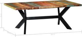 Jídelní stůl 200 x 100 x 75 cm masivní recyklované dřevo 247429