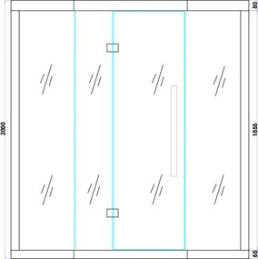 BPS-koupelny Kombinovaná sauna 2v1  - Infrasauna + finská sauna 150x150, 4-5 osob