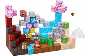 imex toys magnetická stavebnice 117 ks ve stylu minecraft ch1355
