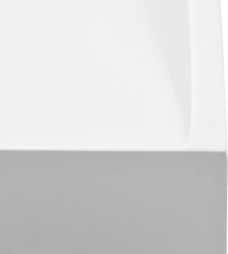 Umyvadlo 120 x 46 x 11 cm minerální/mramorový kompozit bílé 144068